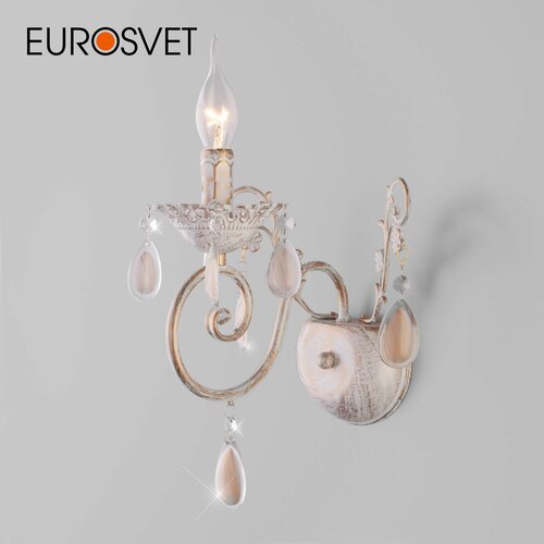 Настенный светильник Eurosvet Galatea 10009/1 золото с белым, E14, 60 Вт