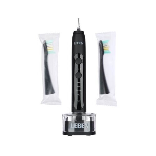 Leben звуковая зубная щётка smart, 2 насадки, футляр, до 42000 пульсаций в мин, 3 режима