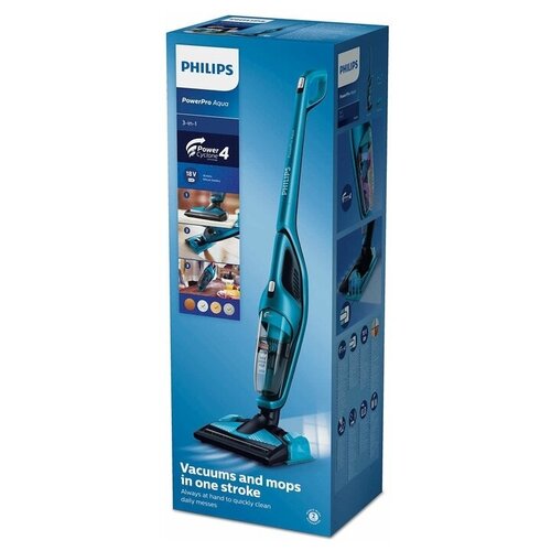 Пылесос Philips FC6404 PowerPro Aqua, голубой