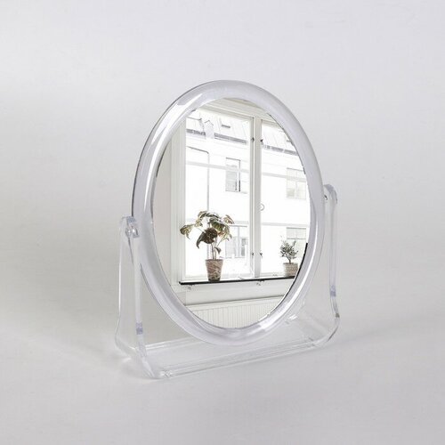 Queen fair Зеркало настольное «Овал», двустороннее, с увеличением, зеркальная поверхность 9 × 12 см, цвет прозрачный