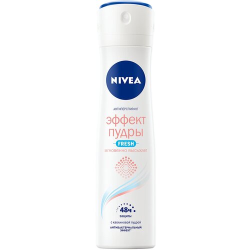 Nivea Антиперспирант Эффект пудры Fresh, спрей, флакон, 150 мл, 145 г, 1 шт.
