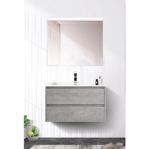 Мебель для ванной BelBagno KRAFT 60 с раковиной BB1923-600 Cemento Grigio