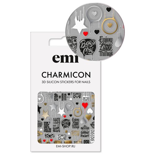 E.Mi, 3D-стикеры №168 Значки Charmicon 3D Silicone Stickers