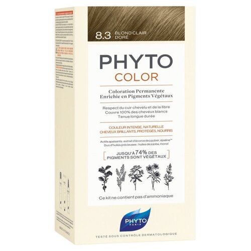 PHYTO PhytoColor краска для волос Coloration Permanente, 8.3 Светлый золотистый блонд