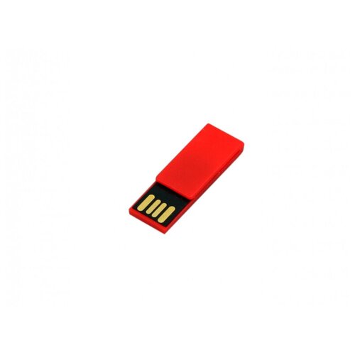 Пластиковая флешка зажим скрепка для нанесения логотипа (32 GB USB 2.0 Красный/Red p_clip01 Flash drive модель 201 W)