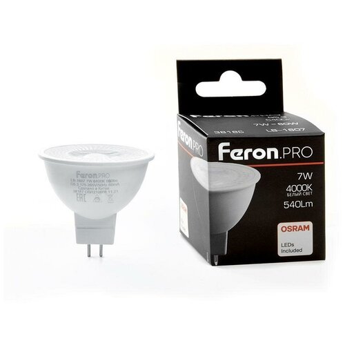 Типы/Лампочки/Светодиодные Feron Лампа светодиодная Feron G5.3 7W 4000K матовая LB-1607 38186
