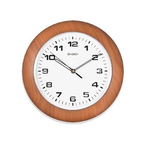 Часы настенные ENERGY ЕС-13 30 см, коричневый
