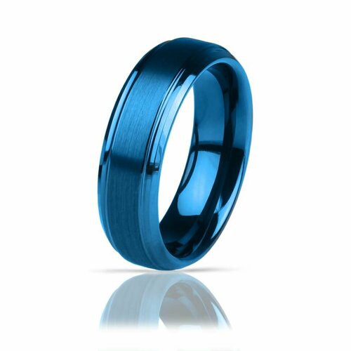 Кольцо обручальное, размер 15, синий