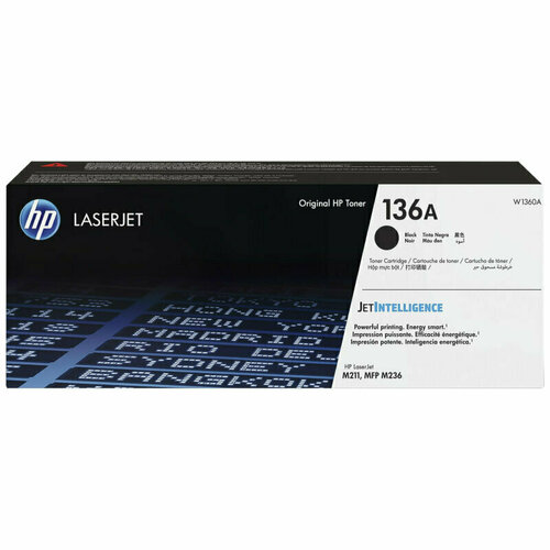 Картридж HP LaserJet 136A W1360A черный, лазерный для LaserJet M211?/M236, 1413603