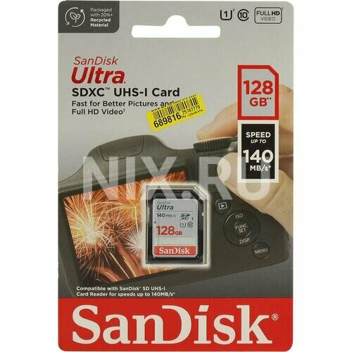 SD карта Sandisk Ultra SDSDUNB-128G-GN6IN