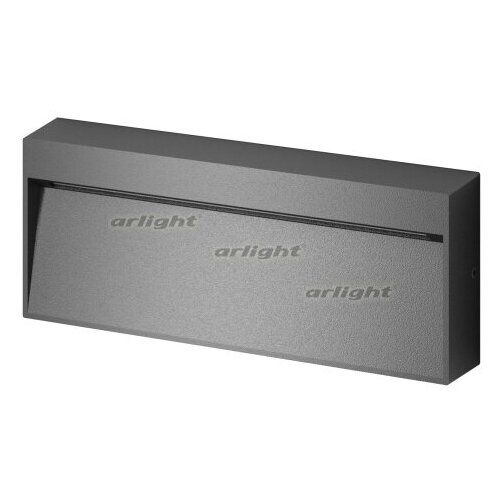 Фасадный светильник светодиодный LGD-TRACE-S200x80-8W Warm3000 (GR, 65 deg, 230V) (Arlight, IP65 Металл, 3 года) 029961