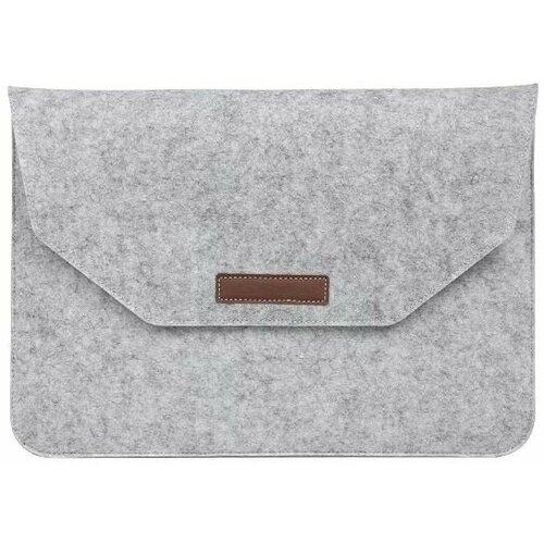 Чехол-конверт фетровый для ноутбука до 11.6" светло-серый