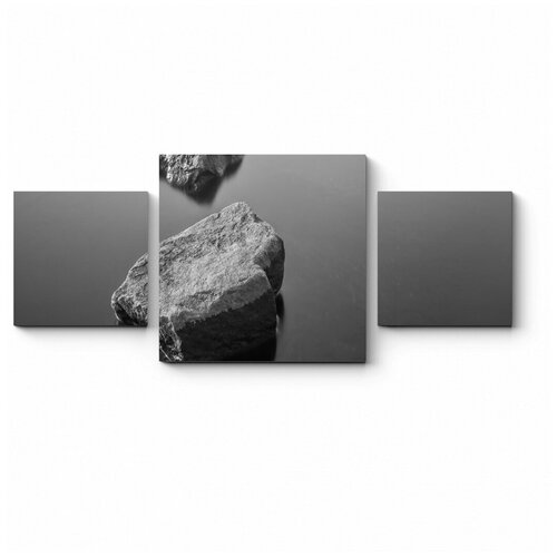 Модульная картина Камни и вода 100x43