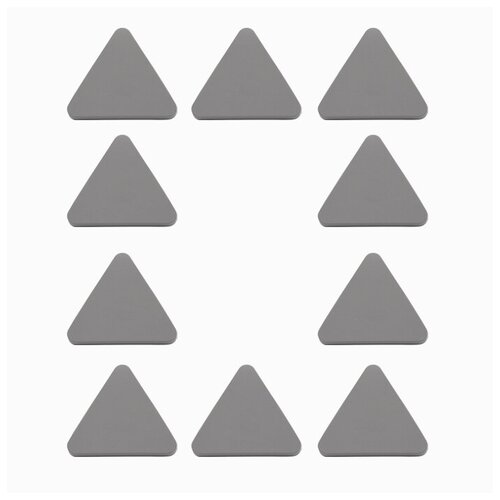 Ручка мебельная кнопка H99, серый треугольник пластик (10шт)