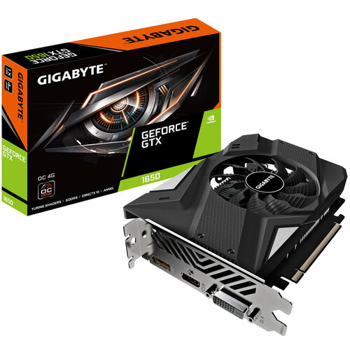 Видеокарта GIGABYTE GTX1650 4GB GDDR6 OC 128-bit DVI-D HDMI DP 1FAN RTL (GV-N1656OC-4GD 4.0)