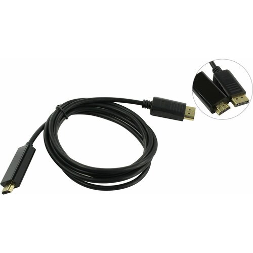 Кабель-адаптер «B&P» DisplayPort (M) -> HDMI (M) 1.8м 2k-4k
