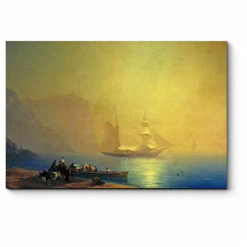 Модульная картина Утро на морском берегу. Судак. 1856 год. 40x27