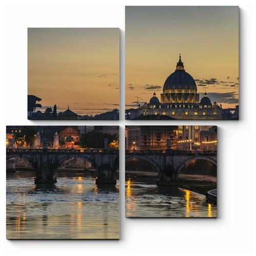 Модульная картина Ватикан на закате, Рим 90x90