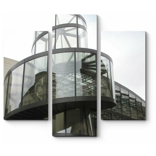 Модульная картина Лестница за стеклом70x63