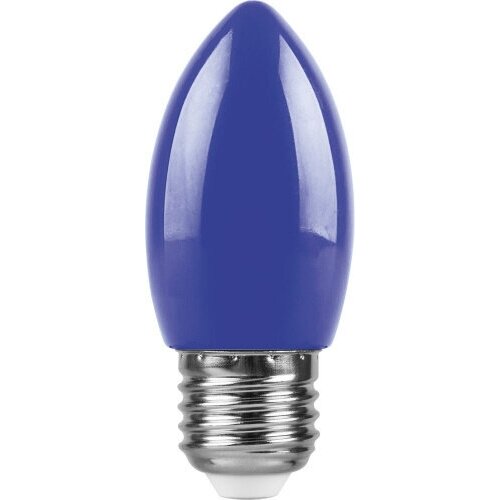 Лампа светодиодная Feron LB-376 свеча E27 1W синий (10шт) (арт. 25925)