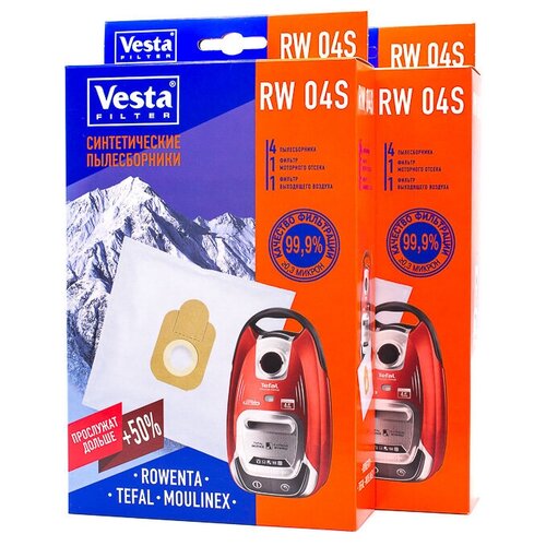 Vesta filter RW 04 S Xl-Pack комплект пылесборников, 8 шт + 4 фильтра