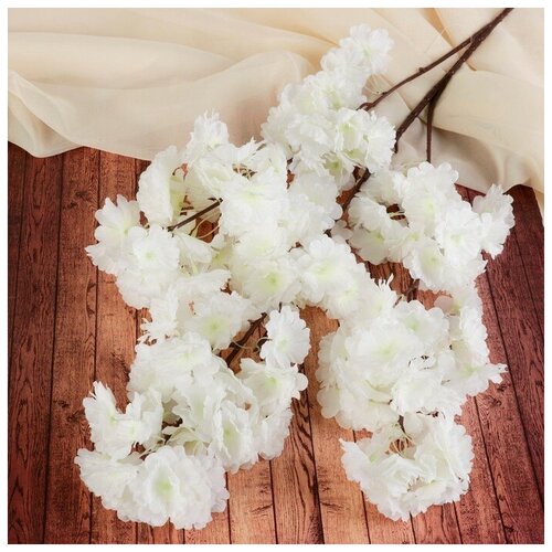 Цветы искусственные "Мелани" 6х100 см, белый