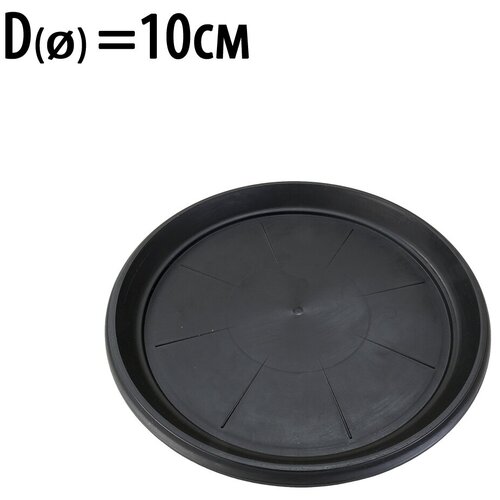 Поддон для горшков круглый внутренний диаметр 10 см, внешний 14 см для горшков 1л