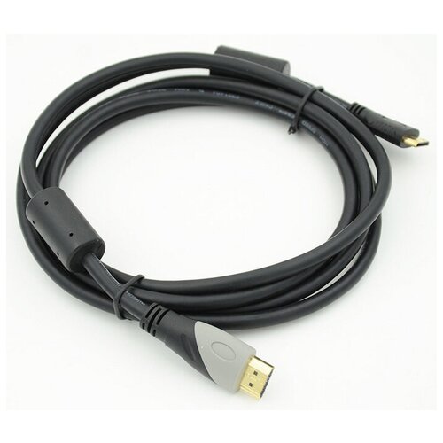 Кабель Behpex HDMI (m)-Mini HDMI (m), 2 м, ферритовые кольца, черный (557184)