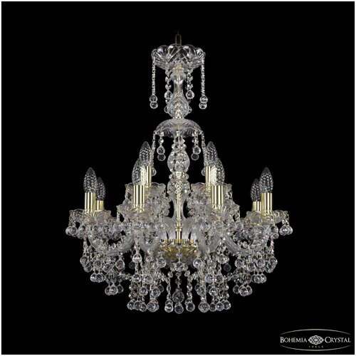 Люстра Bohemia Ivele Crystal 1409 1409/8+4/195/XL-68/G, E14, 480 Вт, кол-во ламп: 12 шт., цвет: бесцветный