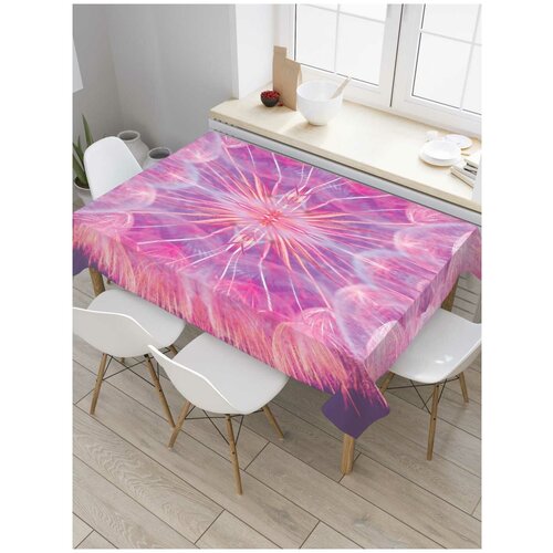 Скатерть прямоугольная JoyArty на кухонный стол "Орнаментальный взрыв" из оксфорда, 120x145 см