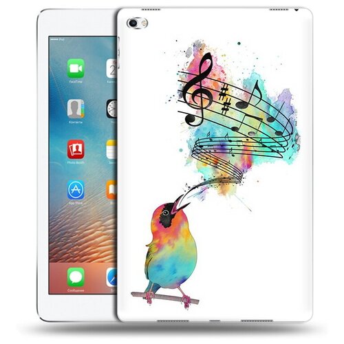 Чехол задняя-панель-накладка-бампер MyPads певчая птичка для iPad Pro 9.7 (2016) A1673/A1674/A1675 противоударный