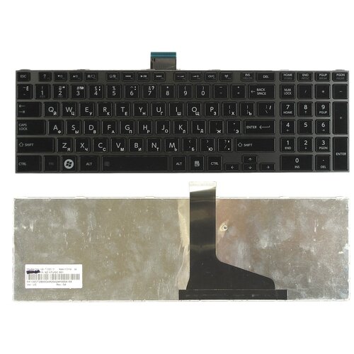 Клавиатура для ноутбука Toshiba NSK-TV1SU черная c черной рамкой