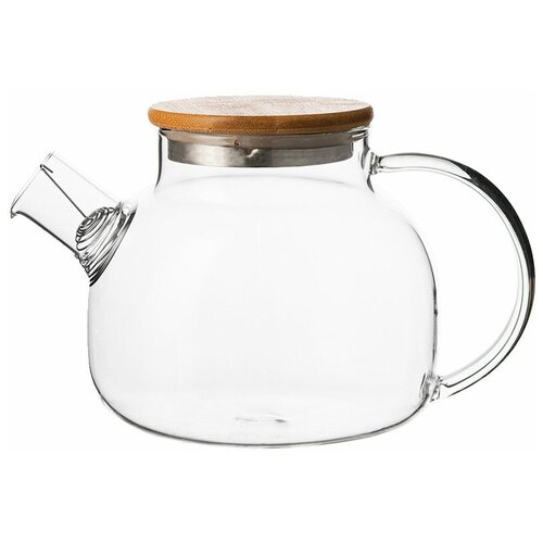 Заварочный чайник из жаропрочного стекла "Бочонок" (объем 0,9 литра)