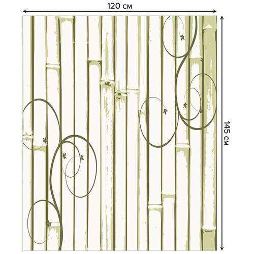 Скатерть прямоугольная JoyArty "Завитки на бамбуке" из сатена, 120x145 см