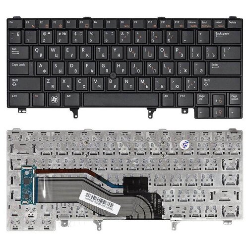 Клавиатура для ноутбука Dell 0HF1YJ русская, черная с указателем