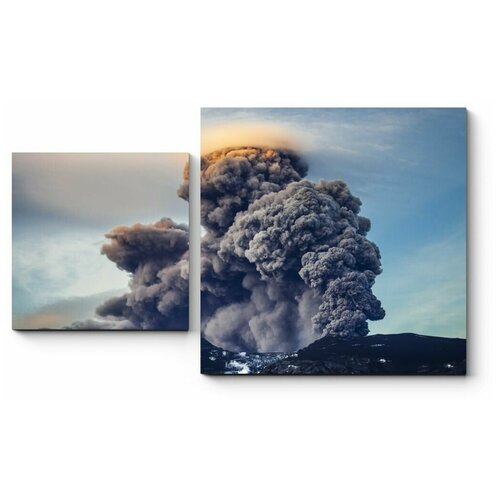 Модульная картина Извержение вулкана горы Онтаке 100x60