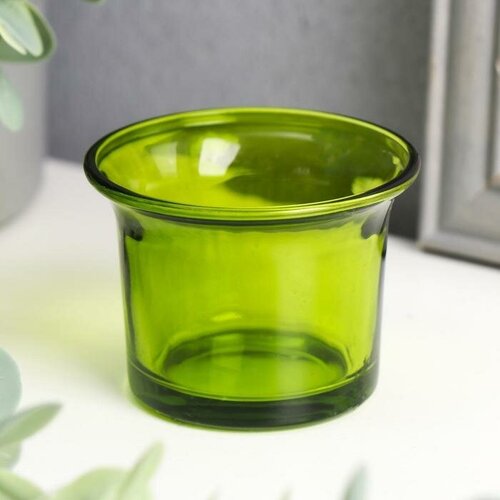 SUI Подсвечник стекло 4,7 x 6,2 x 6,2 см "Глянец", зелёный