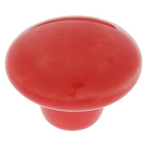Тундра Ручка-кнопка BOWL Ceramics 002, d=38, керамическая, красная