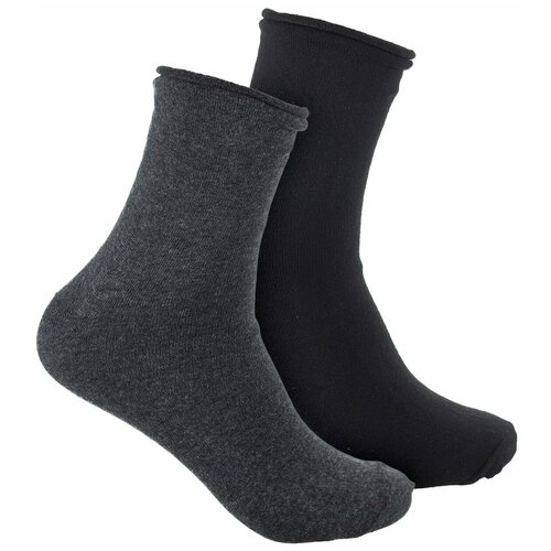 Носки Весёлый носочник, 12 пар, размер 41-47, серый, черный