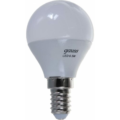 Лампа светодиодная LED 6.5 Вт 520 Лм 3000К теплая Е14 Шар Black | код.105101107 | GAUSS (3шт. в упак.)
