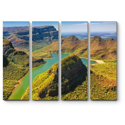 Модульная картина Зеленый каньон 160x120