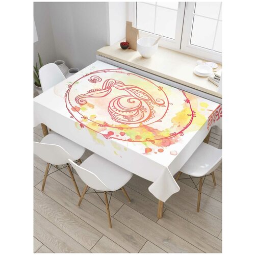 Скатерть прямоугольная JoyArty на кухонный стол "Коронная чакра" из оксфорда, 120x145 см