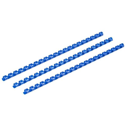 Пружины для переплета пластиковые, 10мм, А4, синие, 100шт.