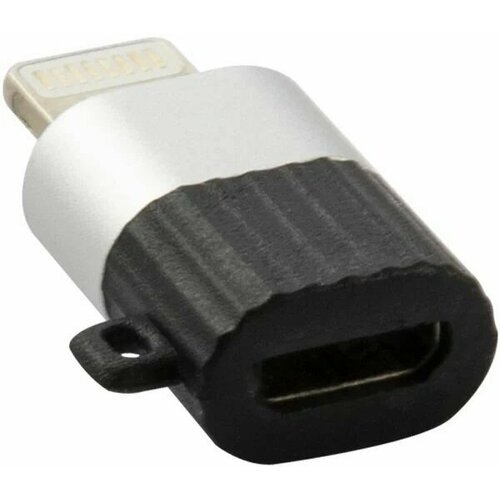 Переходник Micro USB/Lightning Red Line Jumper до 3A черно-серебристый