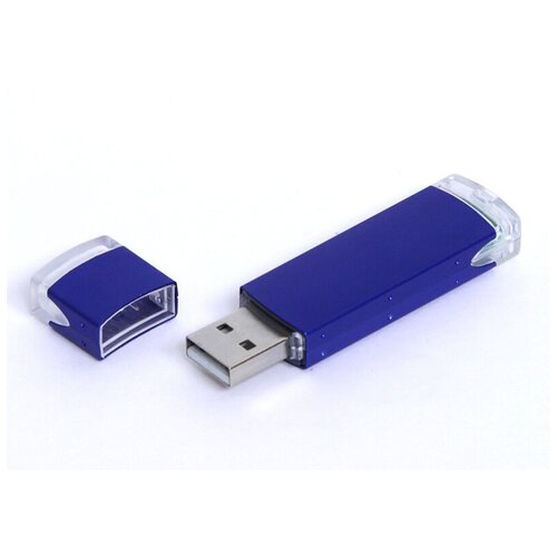 Классическая металлическая флешка для нанесения логотипа (64 Гб / GB USB 3.0 Синий/Blue 014 оптом от интернет магазина)