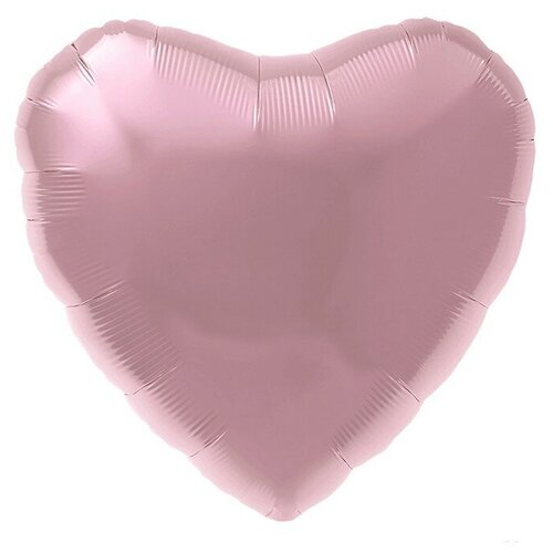Шар фольгированный 9" «Мини-сердце», с клапаном, набор 5 шт, цвет фламинго