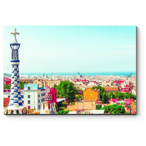 Модульная картина Потрясающий парк Гуэль, Барселона110x73