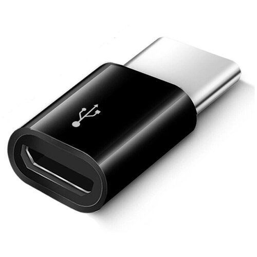 Адаптер-переходник Coffeesoft MicroUSB/USB type C OTG, черный короткий