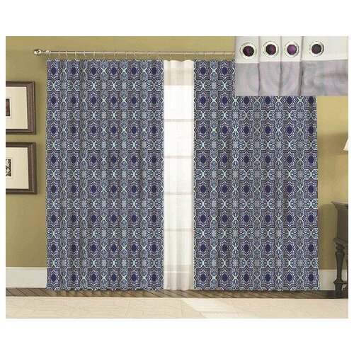 Комплект штор Голубая мозайка, печать 150*270 (МарТекс)
