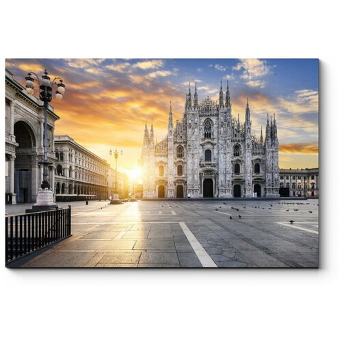 Модульная картина Неподражаемый Милан на рассвете 120x80